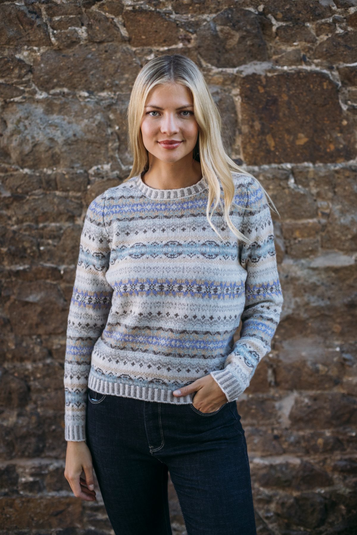 Eribe Knitwear – Ladies Alpine Sweater-Piccalilli – The Jail Dornoch